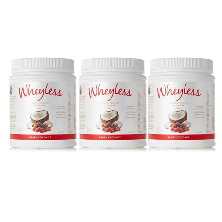 Wheyless Premium Formula by Dr Bob 640g Trio feat. NEW Berry Coconut - TVSN