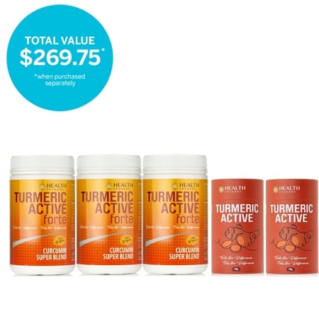 Health Foundry Active Forte Curcumin Blend (300g x 3) + Lozenges Duo - TVSN
