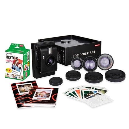 TVSN - Lomography Lomo'Instant Black Camera & 3 Lens Kit + Fujifilm 20 Pk