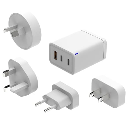 Charge Core by Laser USB-A/USB-C Wall Charger w/ 4 x Int Plugs - TVSN