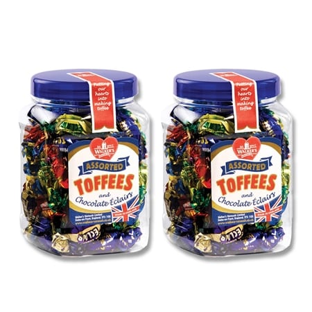 Walkers Delicious English Toffee Jars 2 x 450g - TVSN