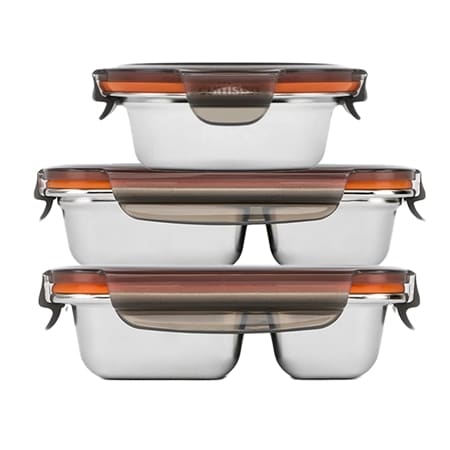 TVSN - Cuitisan Rectangle & Round Partition Petite 3 Piece Storage Set