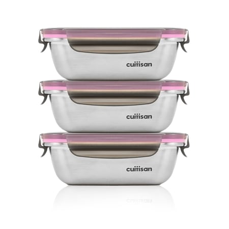 Cuitisan Flora Rectangle Set 3 x 300ml Containers - TVSN