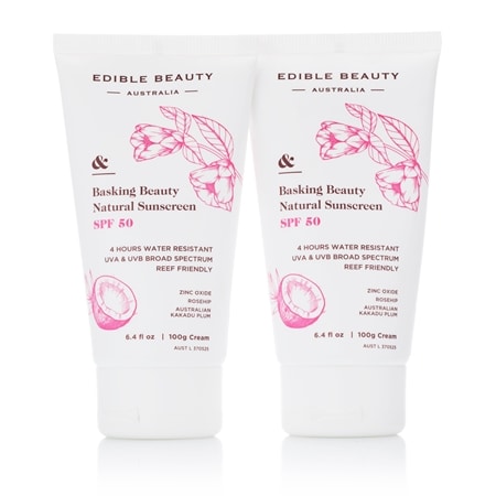 TVSN - Edible Beauty Basking Beauty Natural Sunscreen SPF50 Duo