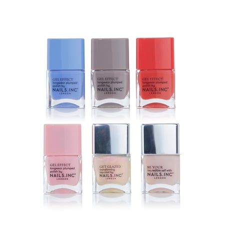 Nails Inc Gel Effect Glazed 6 Piece Collection - TVSN