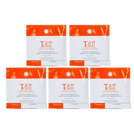 TanTowel Single 5 Pack Full Body in 3 Shades 15ml - TVSN