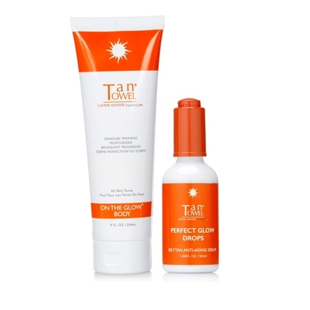 TanTowel Perfect Glow Drops 50ml & On the Glow Moisturiser 236ml - TVSN