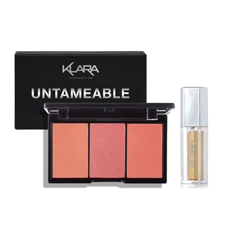 Klara Cosmetics Contour, Blush & Highlight Palette w/ Liq. Eyeshadow - TVSN
