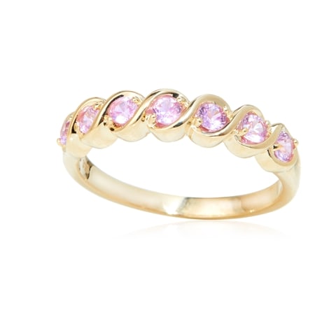TVSN - 0.50ct Pink Sapphire Eternity Ring 9ct Gold