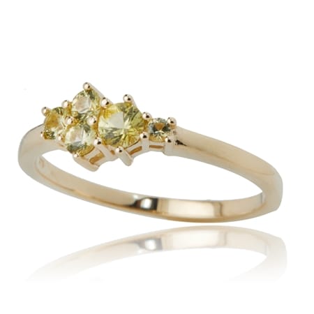 TVSN - 0.17ct Jepara Pallavine Cluster Ring 9ct Yellow Gold