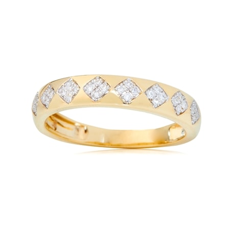 TVSN - 0.12ct Diamond 9ct Gold Stacking Ring