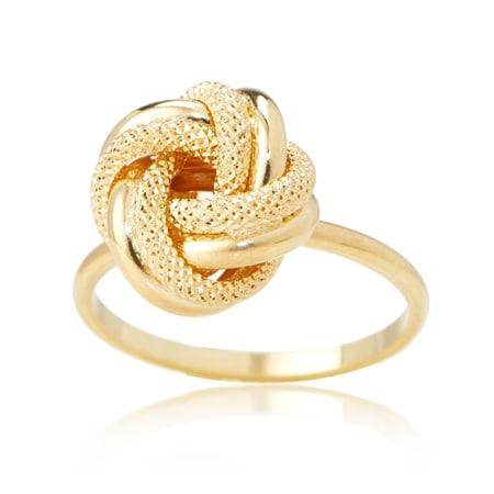 TVSN - 18ct Yellow Gold Italian Knot Love Ring