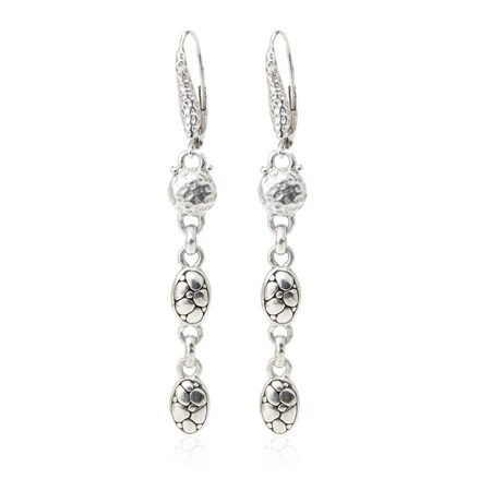 TVSN - Sarda Chainlink & Hammered Earrings Sterling Silver