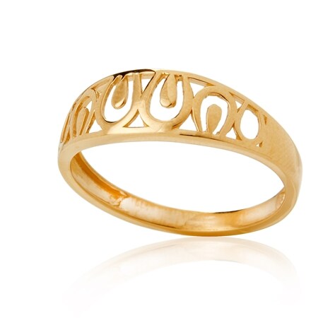TVSN - 22ct Gold Openwork Graduated Ring