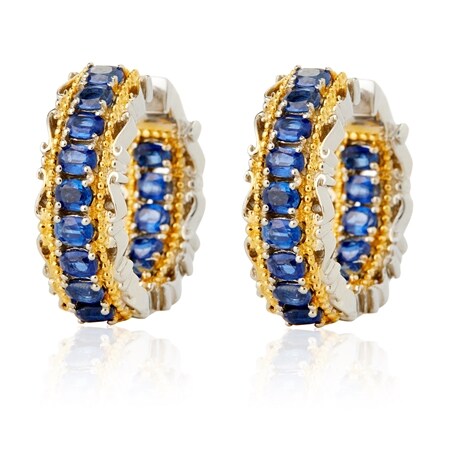 TVSN - Dallas Prince 6.18ct Kyanite Hoop Earrings Platinum Stainless ...