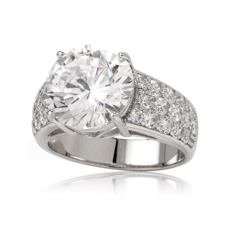 Charles Winston Diamonesque 7.26ct tw Sterling Silver Ring - TVSN