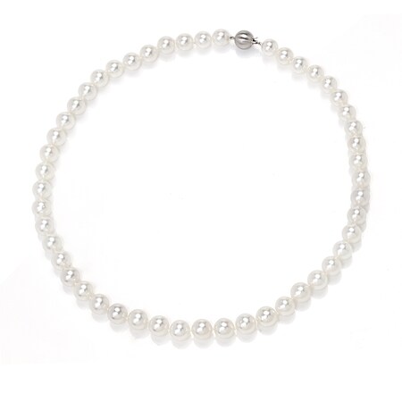 TVSN - Matahina 8-9mm Australian SS Pearl Strand Necklace 18ct White Gold