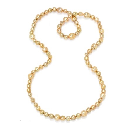 TVSN - Matahina 7-12mm Philippines Gold SS Pearl Strand Necklace 9ct YG ...