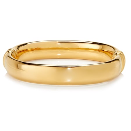 Oro Nuovo 14ct Gold Rectangular Hinged Bangle - TVSN