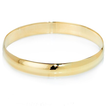 9ct Yellow Gold Polished Solid 10mm Slip On Bangle - TVSN