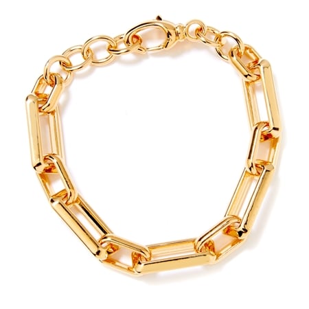 TVSN - Oro Nuovo 14ct Yellow Gold Rectangular Link Bracelet 19.5 - 21.5cm