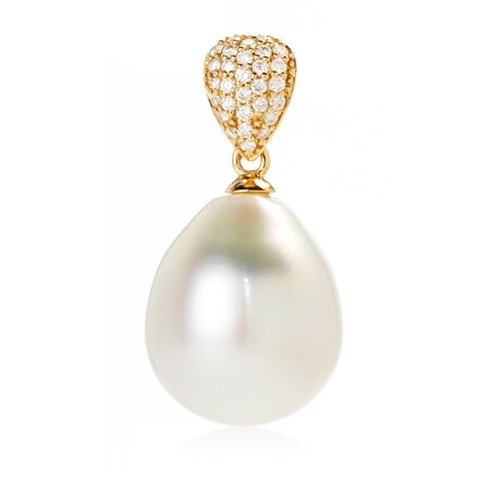 TVSN - Matahina 12-13mm Australian White SS Pearl & 0.14ct Diamond ...