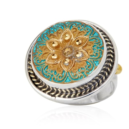 TVSN - Amy Kahn Russell Button Ring Sterling Silver
