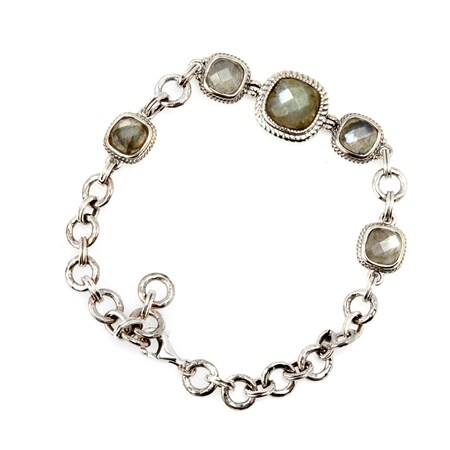 TVSN - Sandra Singh 9.8ct Labradorite Bracelet 22cm Sterling Silver