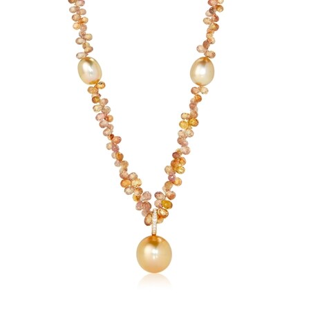 TVSN - Matahina 9-14.7mm Phillippines Gold SS Pearl, Diamond & Ceylon ...