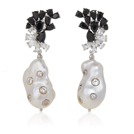 TVSN - Dallas Prince Black Tie Collection Baroque Pearl Earring ...
