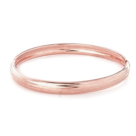 9ct Gold Italian Made Stretch Mesh Bangle - TVSN