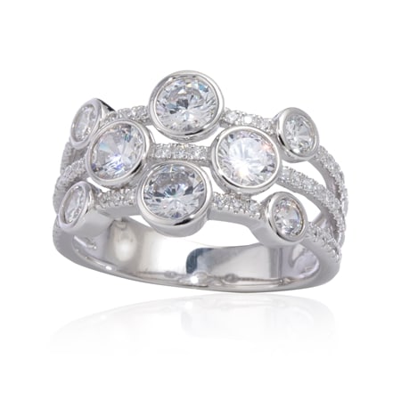 Diamonesque 2.07ct tw Statement Ring Sterling Silver - TVSN