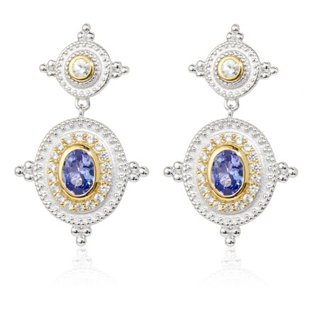 TVSN - Dallas Prince 1.4ct Tanzanite Statement Earrings Sterling Silver