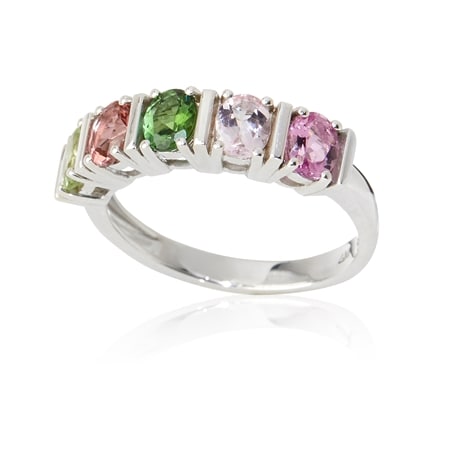 Pallanova Silver 1.4ct Multi Tourmaline Ring - TVSN