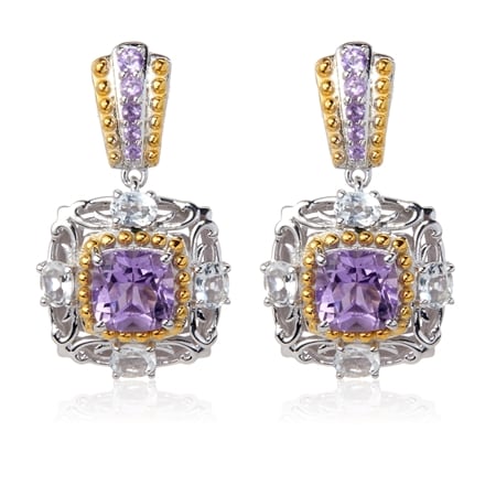 Dallas Prince 4.5ct Gemstone Statement Earrings Sterling Silver - TVSN