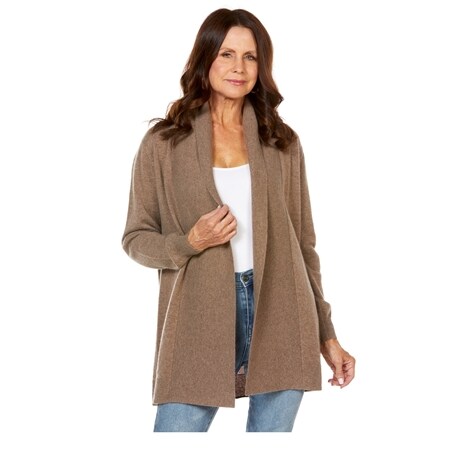TVSN - Cashmasoft Cashmere Waterfall Textured Cardigan