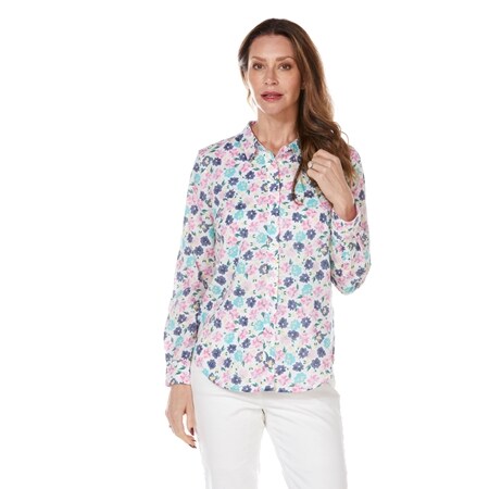 TVSN - Gordon Smith Floral Print Cotton Shirt