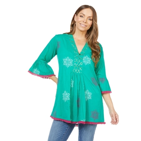 TVSN - Lula Soul Agnes Flare Sleeve V Neck Tunic