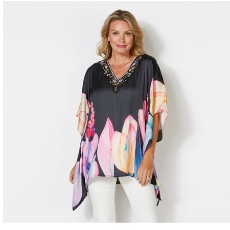 TVSN - Kelly's Kloset Basic Short Length Kaftan w/ Neck Feature