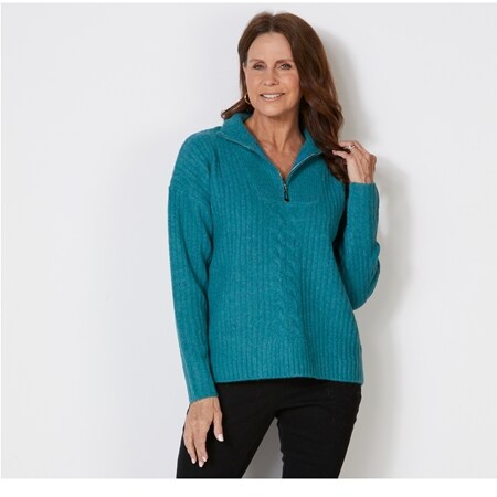 TVSN - Fields Knitwear Quarter Zip Pullover Sweater