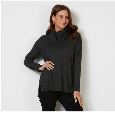 TVSN - Bridge and Lord Essential Cowl Neck Wool & Cashmere Blend Pullover