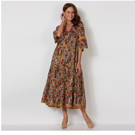 TVSN - Naudic Avlon Beatrix Print Maxi Dress