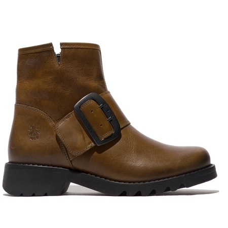 TVSN - FLY London Rily Buckle Detail Leather Ankle Boot