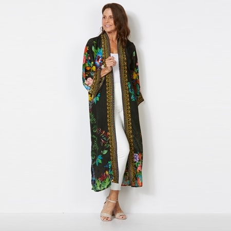 TVSN - Silk Islands Angie 100% Silk Duster Jacket