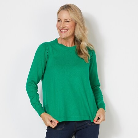 TVSN - LD & Co Shirt Hem Cashmere Blend Jumper