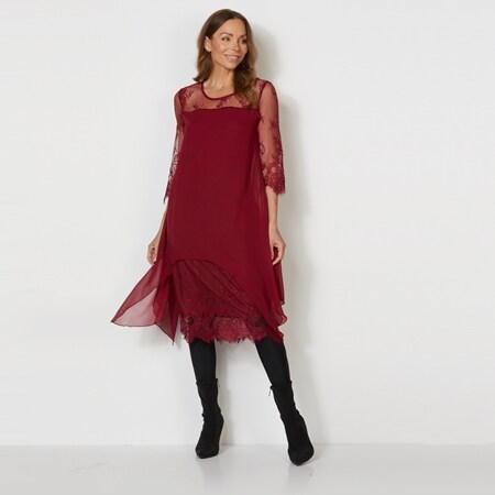TVSN - Boo Radley Chiffon and Lace Trim Dress