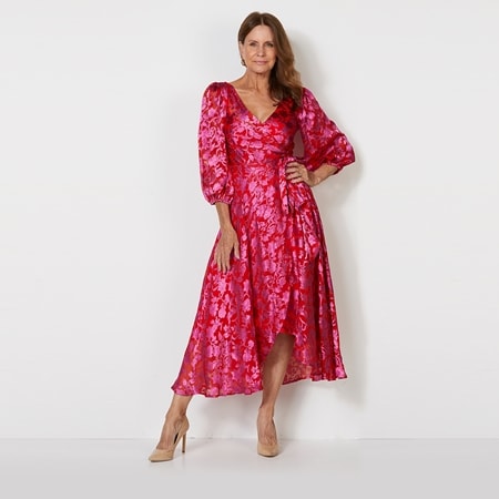 TVSN - Sacha Drake Lily Fire Wrap Dress