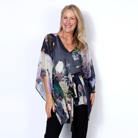 Kelly's Kloset Short Length Kaftan with Tie Belt - TVSN