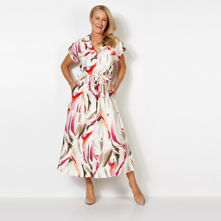 TVSN - Brave + True Boysenberry Swirl Portia Dress