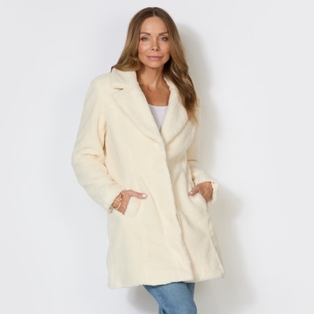Bella Loren Fluffy Borg Coat - TVSN
